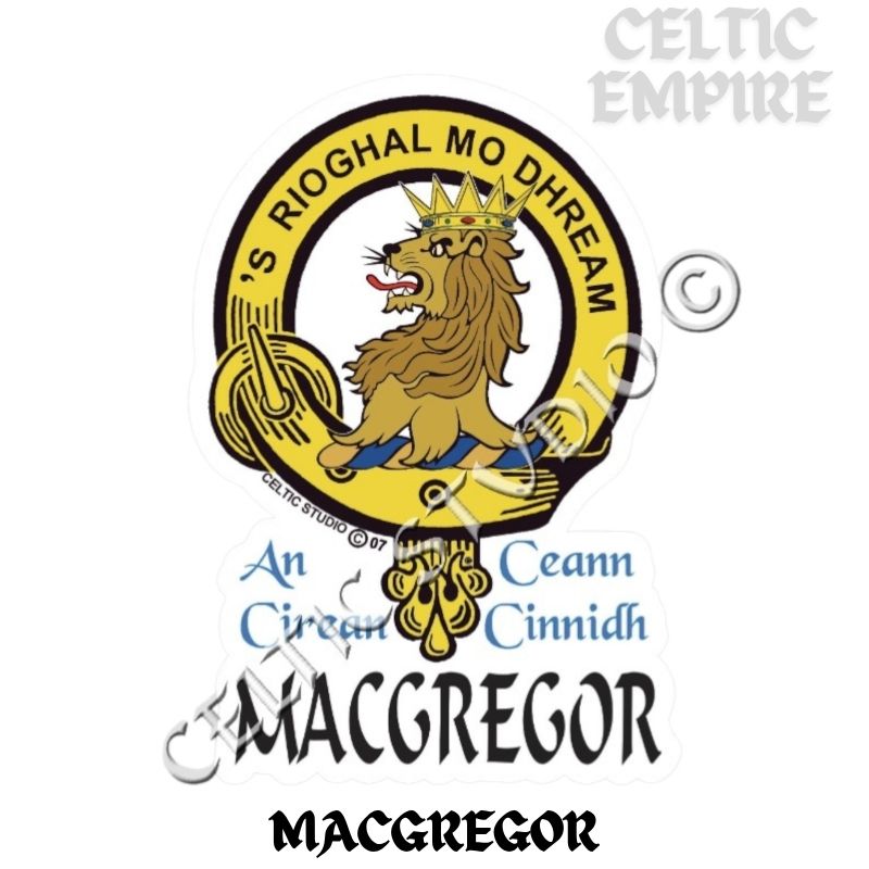 Macgregor Family Clan Crest Decal | Custom Scottish Heritage Car & Lap ...